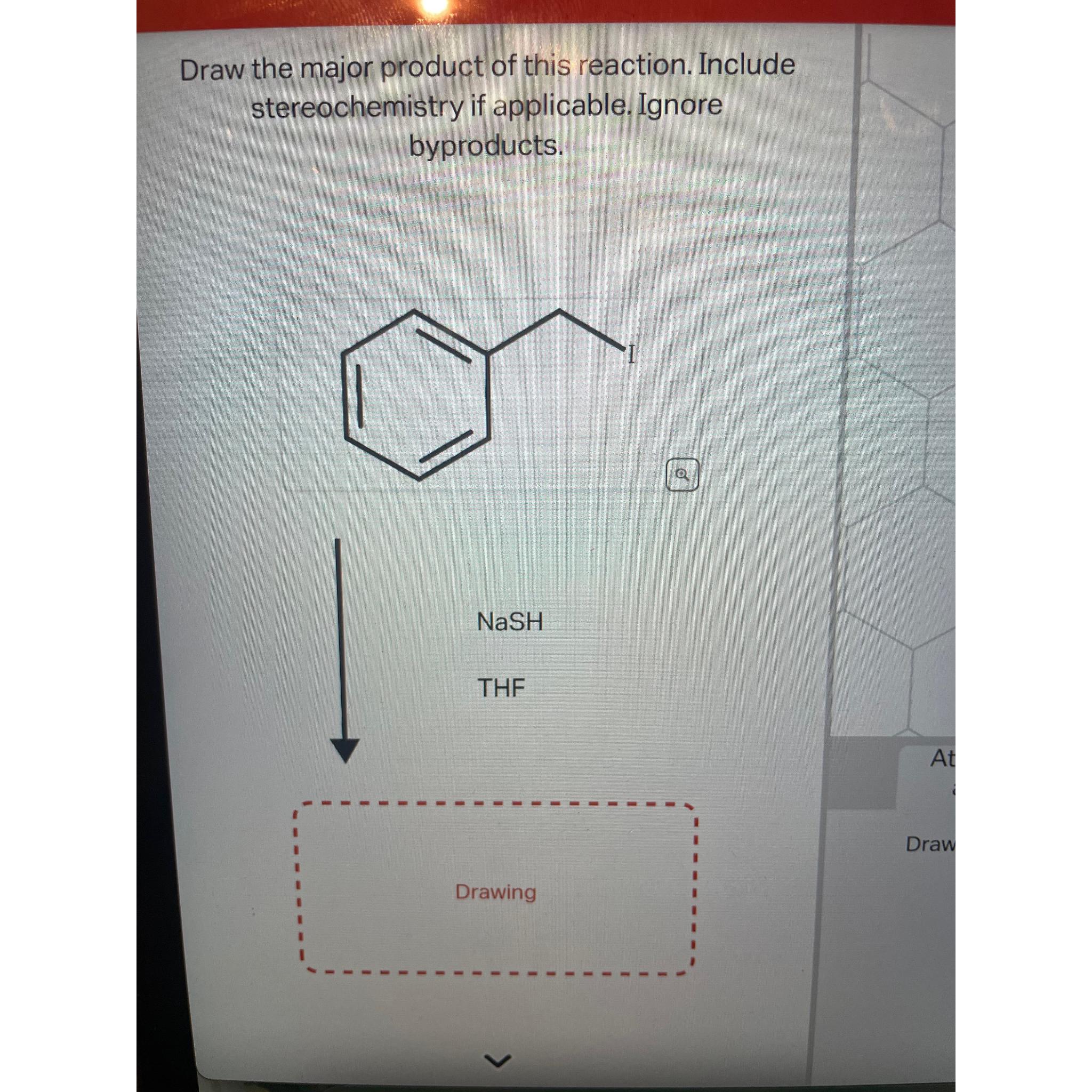 Solved Draw the major product of this reaction. Include | Chegg.com