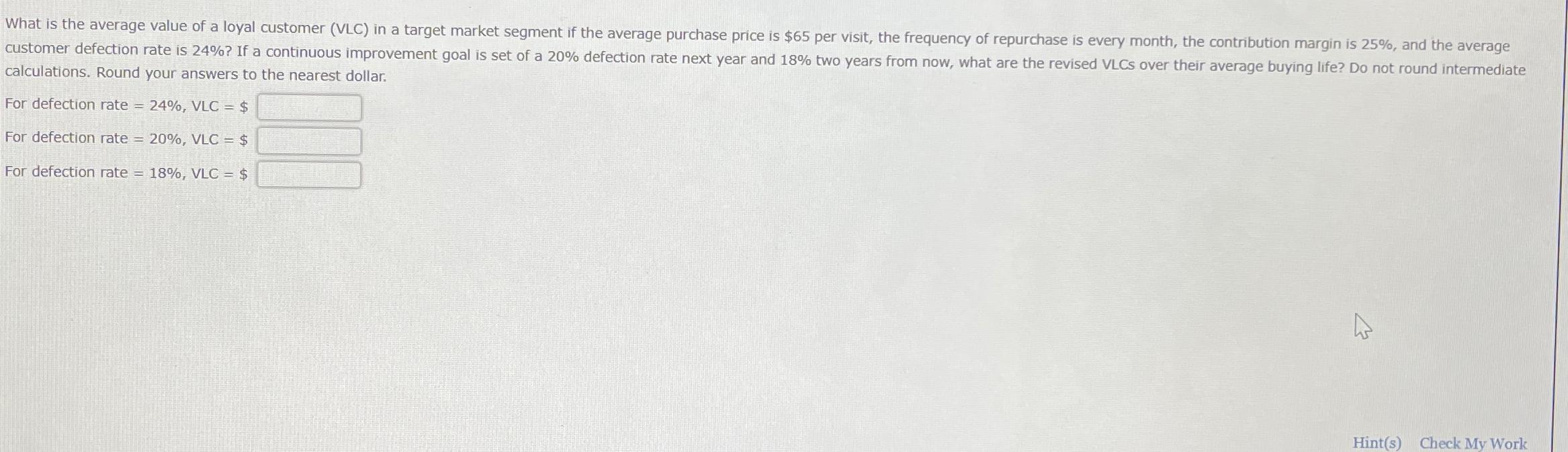 Solved calculations. Round your answers to the nearest | Chegg.com