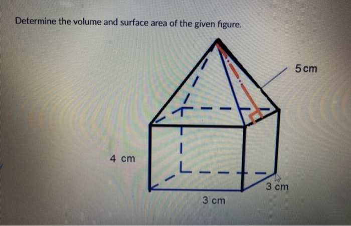 Solved Determine the volume and surface area of the given | Chegg.com
