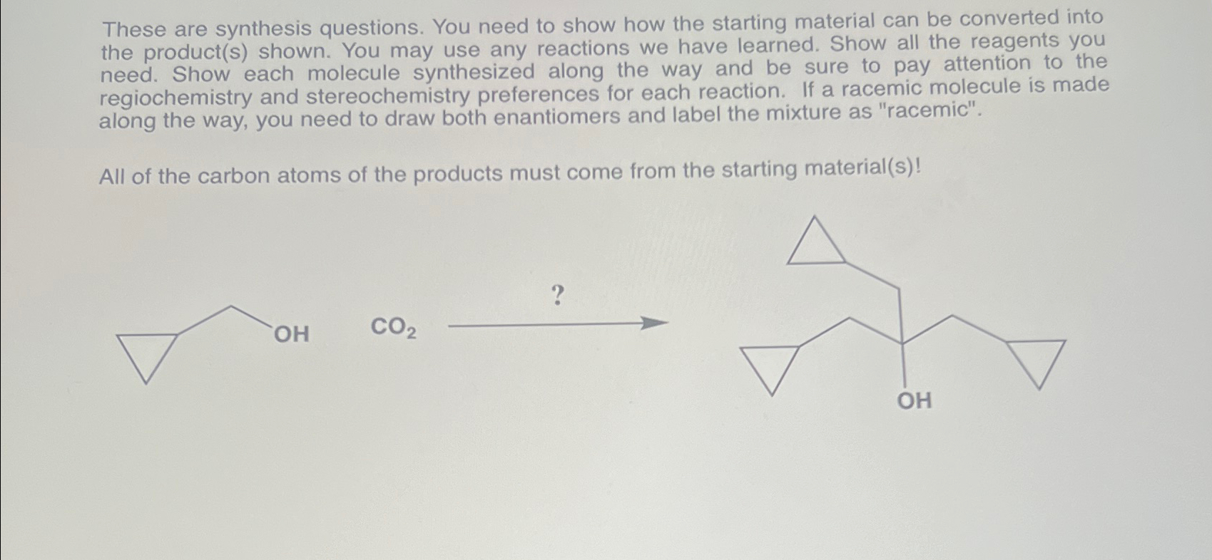 Solved These are synthesis questions. You need to show how | Chegg.com