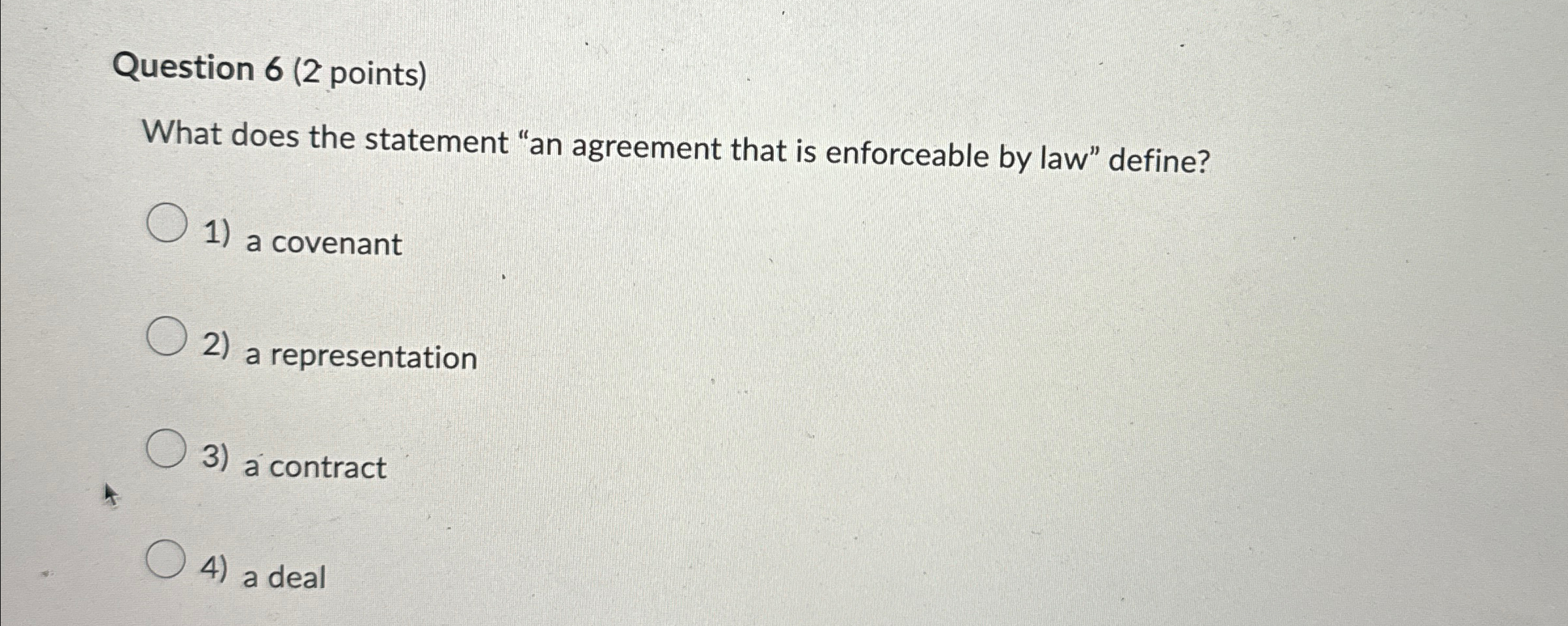 Solved Question 6 (2 ﻿points)What does the statement "an | Chegg.com