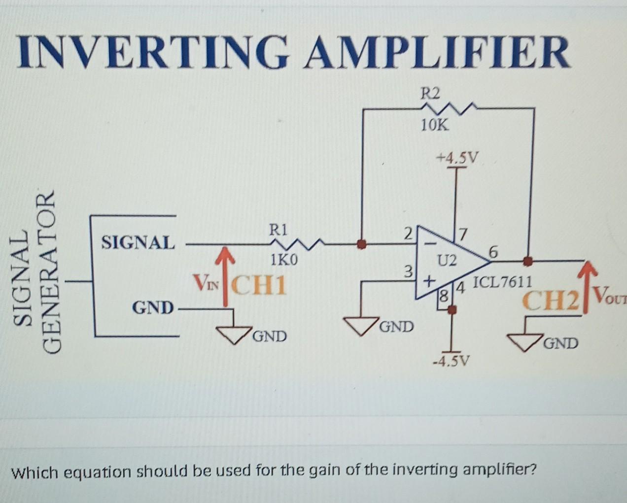 Solved Which equation should be used for the gain of the | Chegg.com