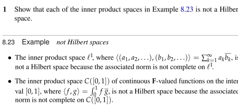 1 ﻿Show that each of the inner product spaces in | Chegg.com