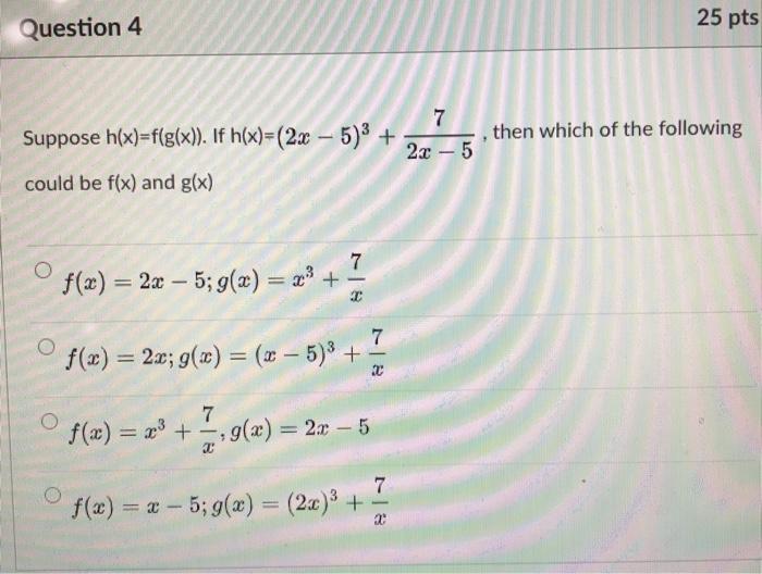 Solved Question 3 If f(x)=2x-3 and g(x)= V0 + 7 then find | Chegg.com