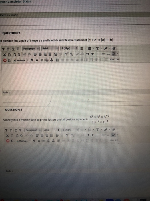 Solved estion Completion Status: Path strong QUESTION 7 if | Chegg.com Solved estion Completion Status: Path strong QUESTION 7 if | Chegg.com