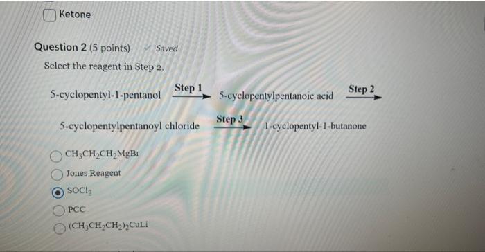 Solved Select the reagent in Step 2. | Chegg.com