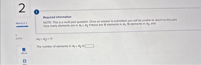 Solved Required Information NOTE: This is a multi-part | Chegg.com
