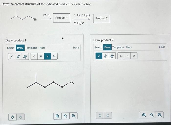 Solved Draw the correct structure of the indicated product | Chegg.com