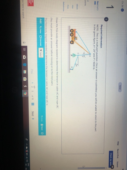 Solved Ch 2d 0 Help Save & Exit Submit Check my work Part 1 | Chegg.com