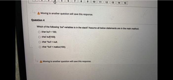 Solved Which of the following "buf variables is in the | Chegg.com