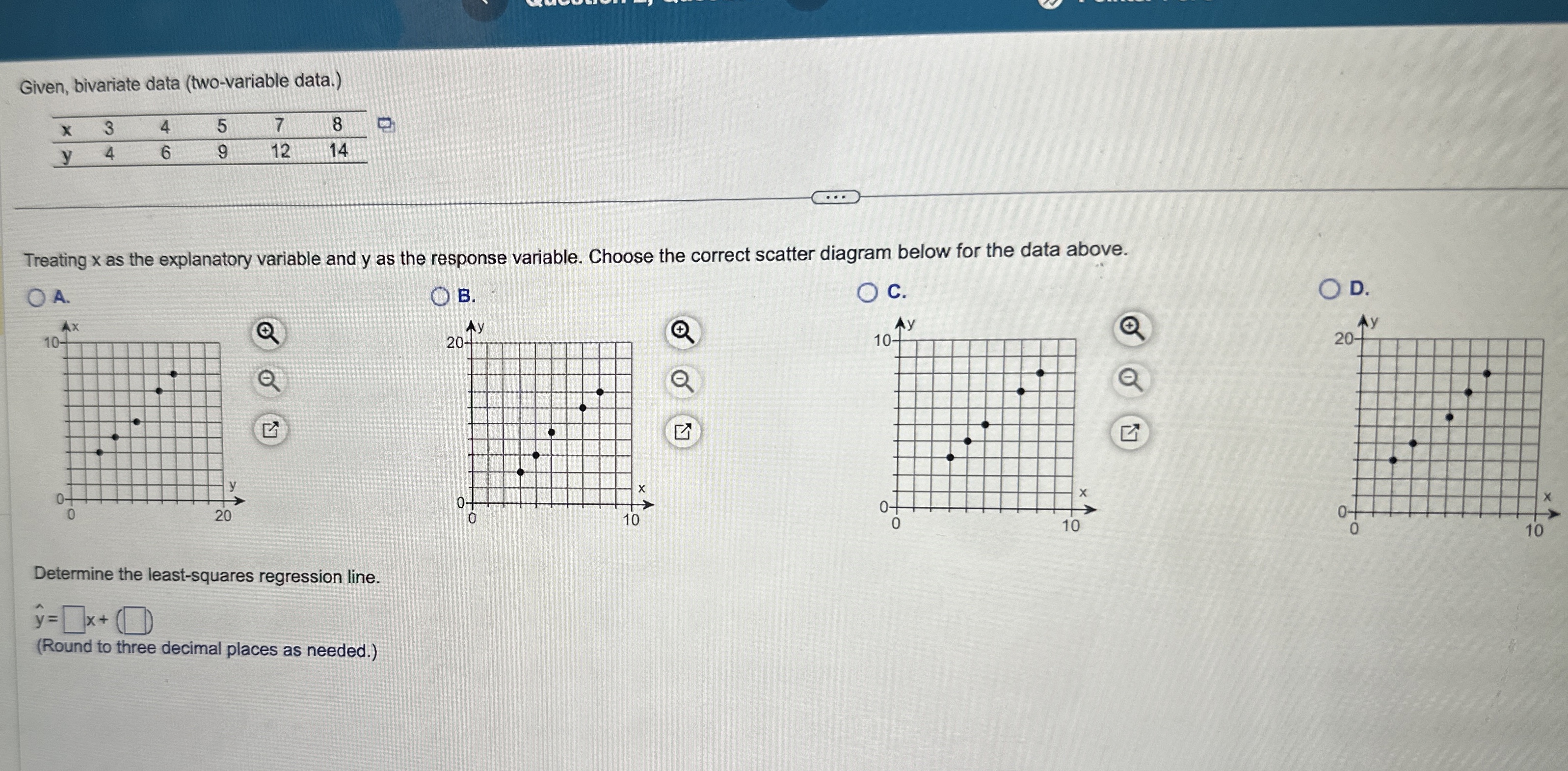 Solved Given, bivariate data (two-variable | Chegg.com