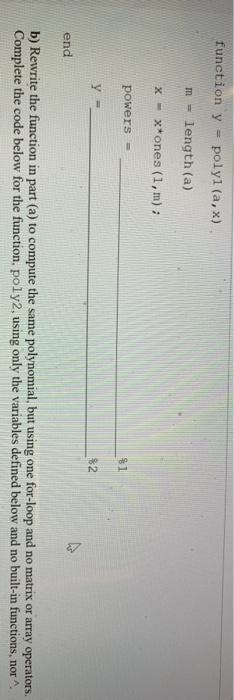 Solved In Each Part Below You Will Write Two Different