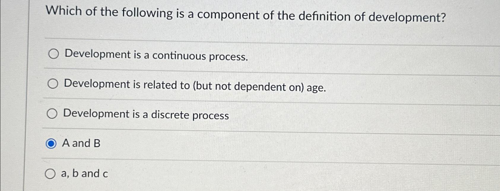 Solved Which of the following is a component of the | Chegg.com