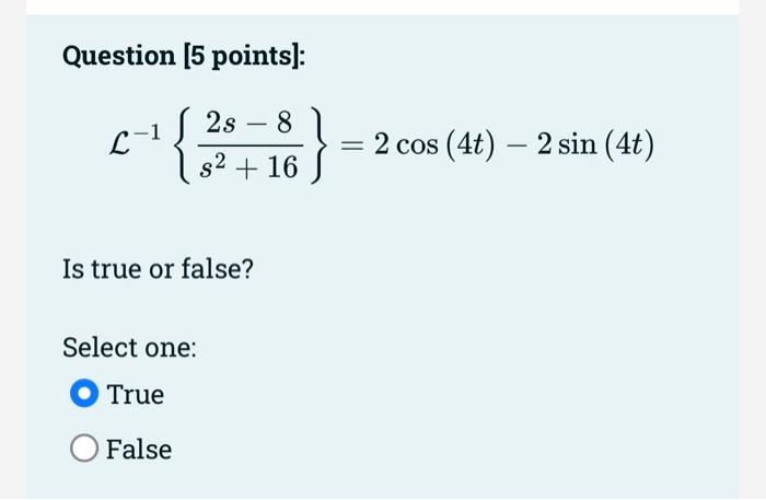 Solved Question [5 points]: The particular solution of the | Chegg.com