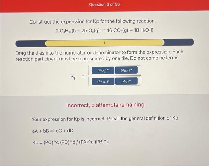 Solved Construct the expression for Kp for the following | Chegg.com