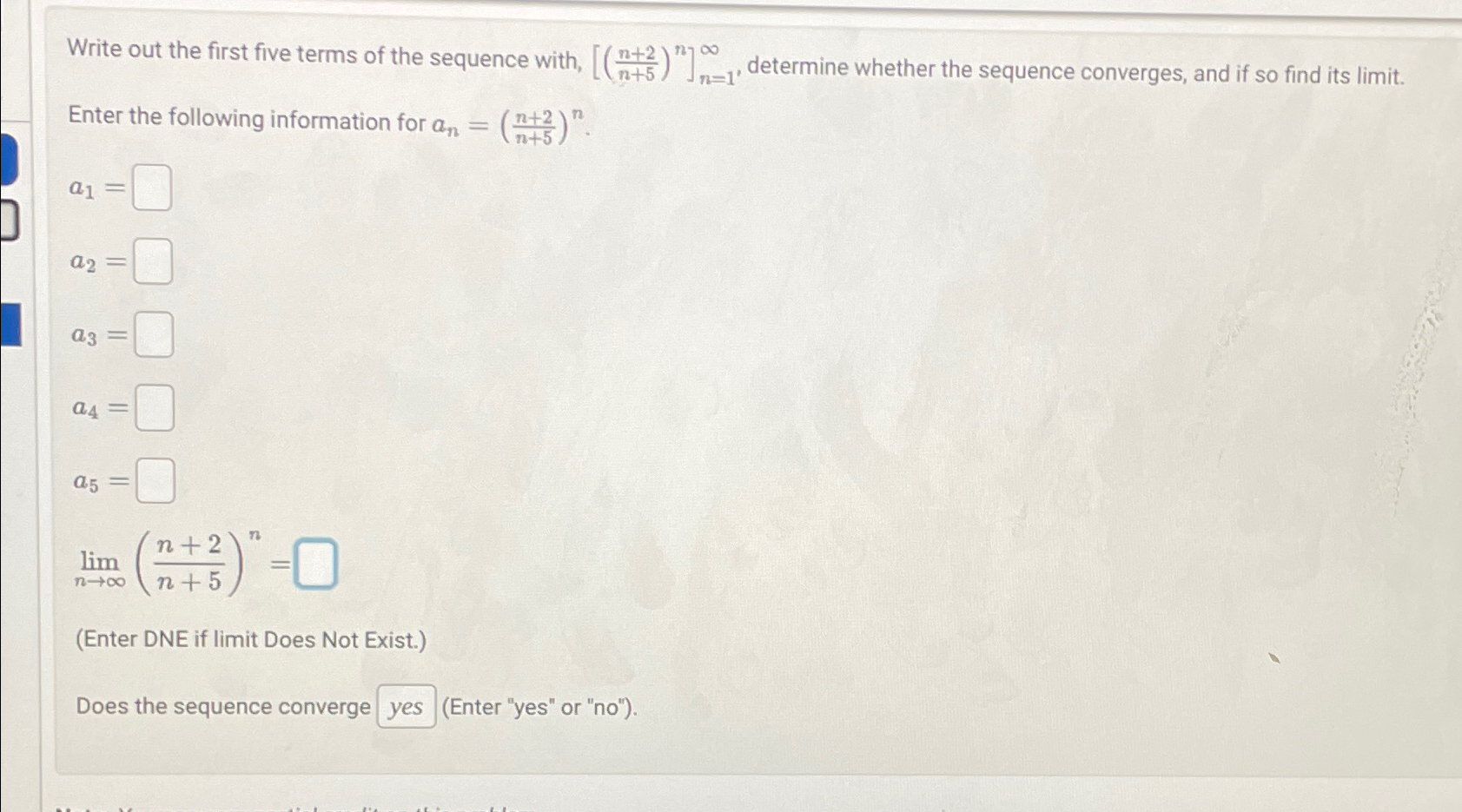 Solved Write out the first five terms of the sequence with, | Chegg.com
