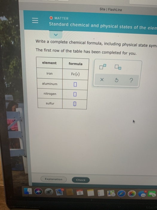 Solved Site FlashLine O MATTER Standard chemical and | Chegg.com