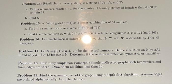 Solved Problem 18: How many simple non-isomorphic simple | Chegg.com