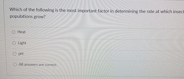 Solved Which of the following is the most important factor | Chegg.com
