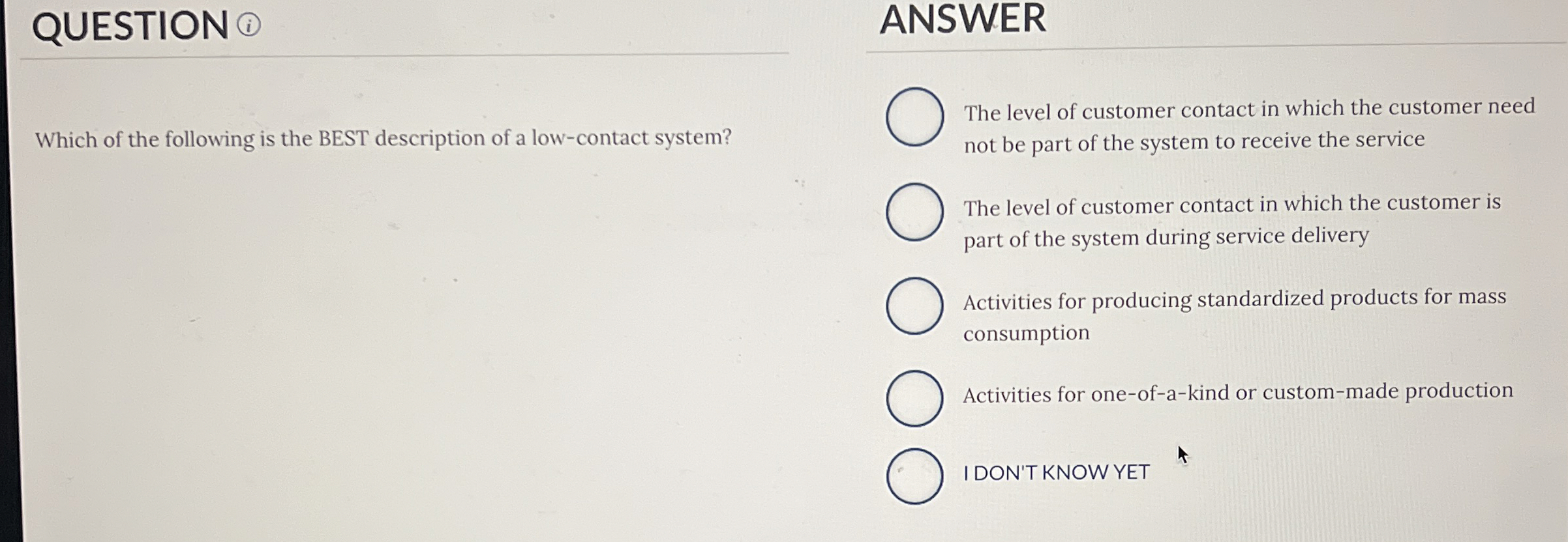 Solved QUESTIONANSWERWhich of the following is the BEST | Chegg.com