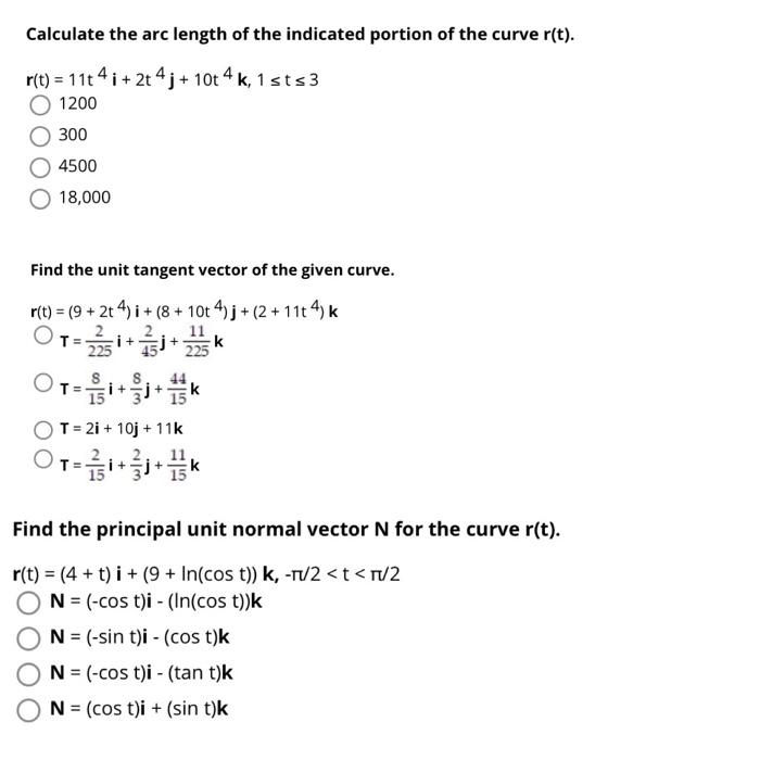 Solved Calculate the arc length of the indicated portion of | Chegg.com