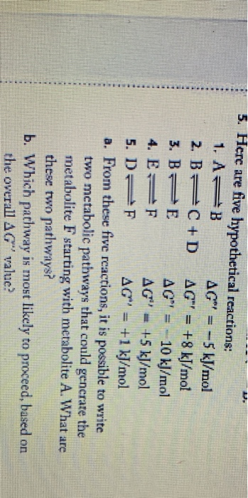 Solved 5 Here Are Five Hypothetical Reactions 1 Ab Ag