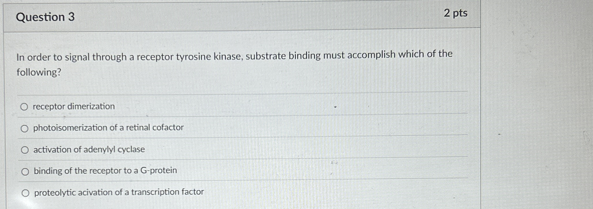 Solved Question 32 ﻿ptsIn order to signal through a receptor | Chegg.com