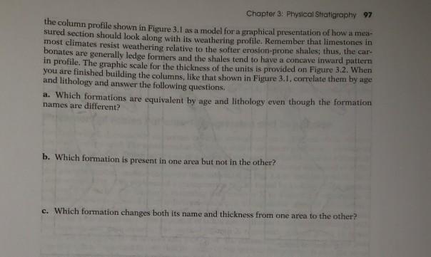 Solved EXERCISES Exercise 3-1 STRATIGRAPHIC SECTIONS, | Chegg.com