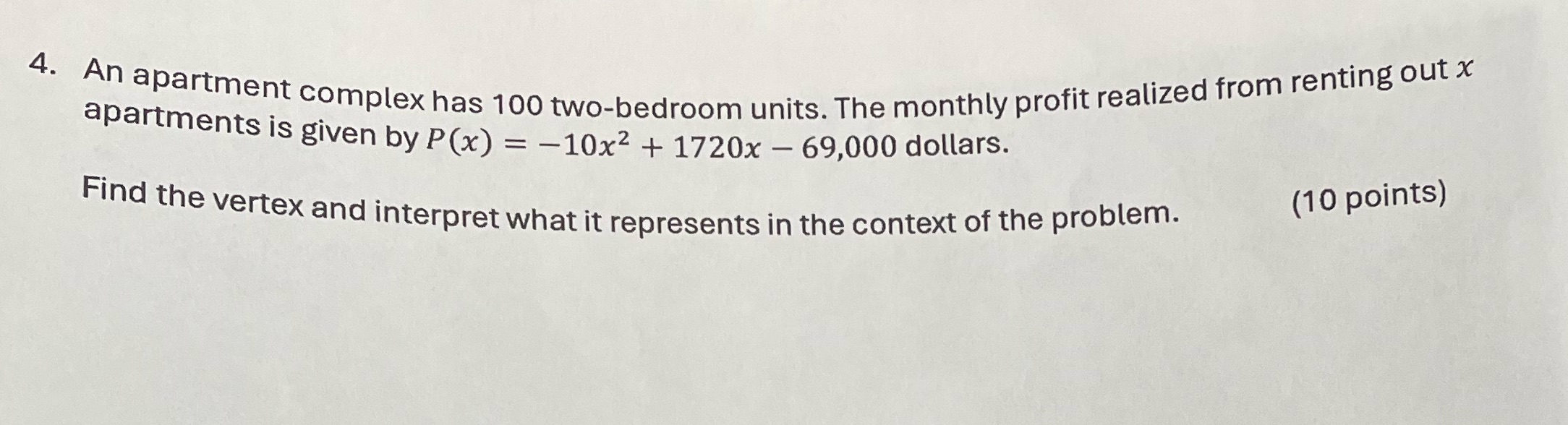 Solved An apartment complex has 100 ﻿two-bedroom units. The | Chegg.com