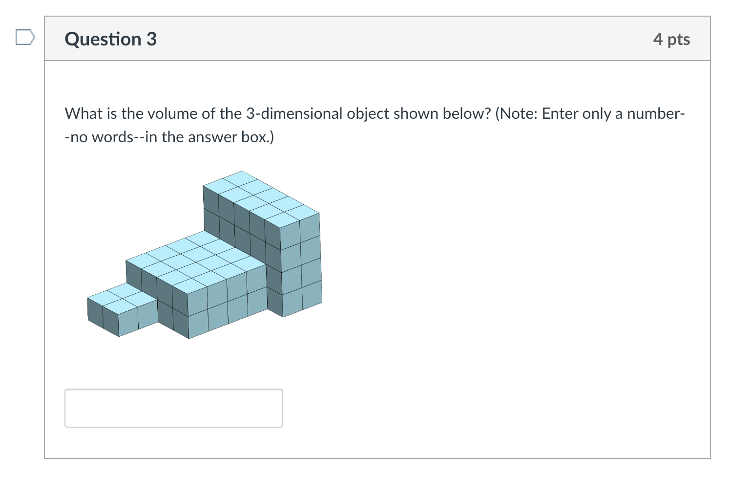 Solved Question 3What is the volume of the 3-dimensional | Chegg.com