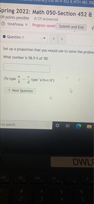 Solved 452 & MTH 4B2 700 Spring 2022: Math 050-Section 452 & | Chegg.com