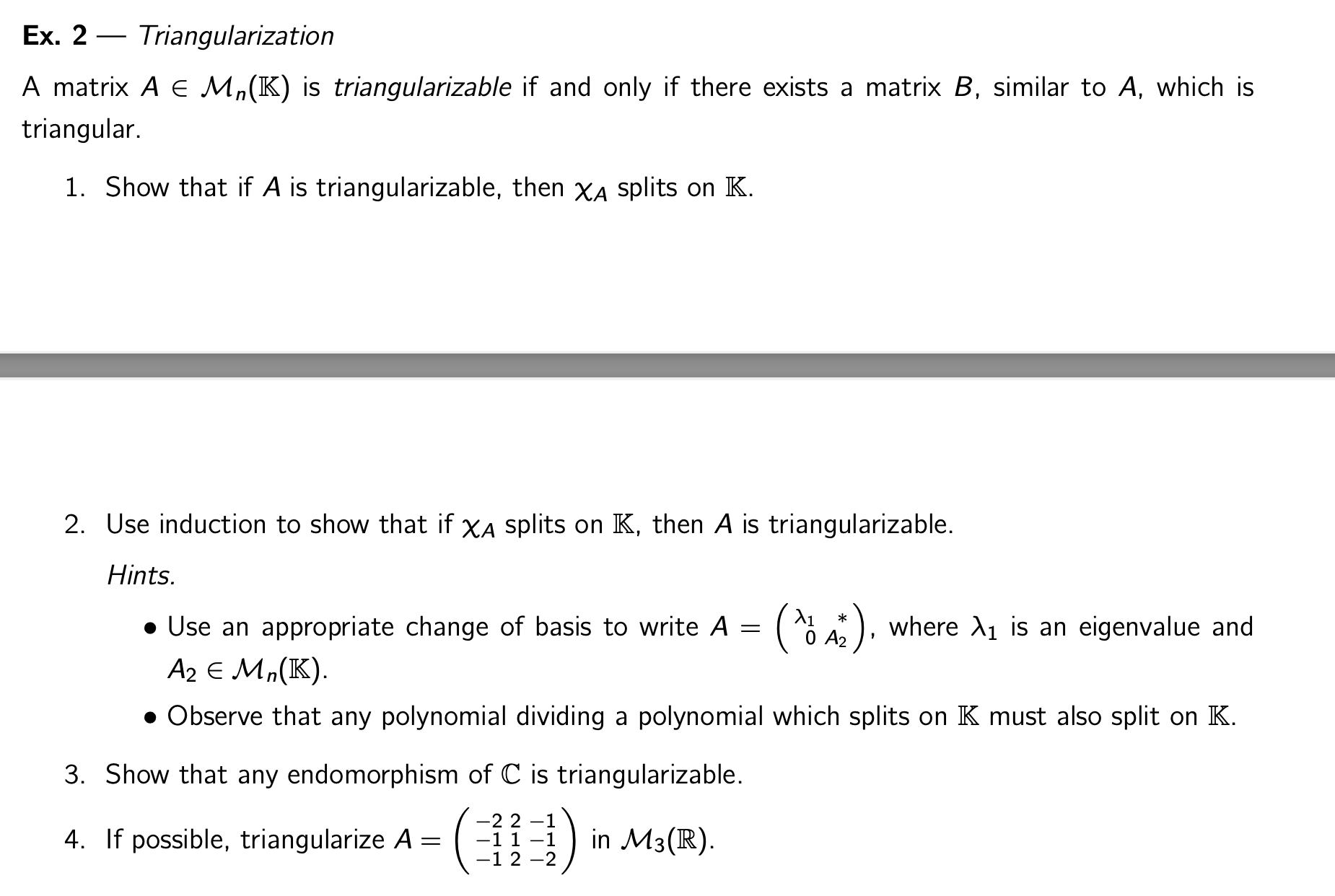 Solved In some textbooks Cayley-Hamilton theorem | Chegg.com