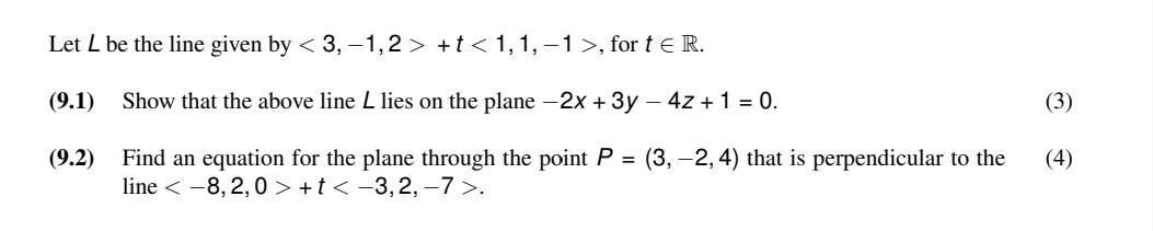 Solved Let L ﻿be the line given by (:3,-1,2:)+t(:1,1,-1:), | Chegg.com