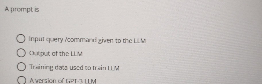 Solved A prompt isInput query /command given to the | Chegg.com