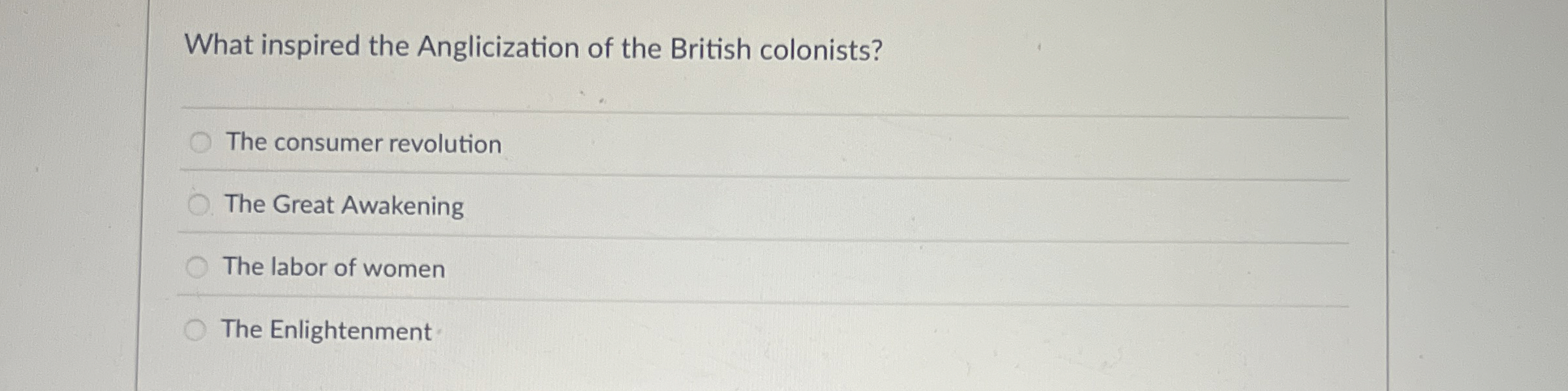 Solved What inspired the Anglicization of the British | Chegg.com