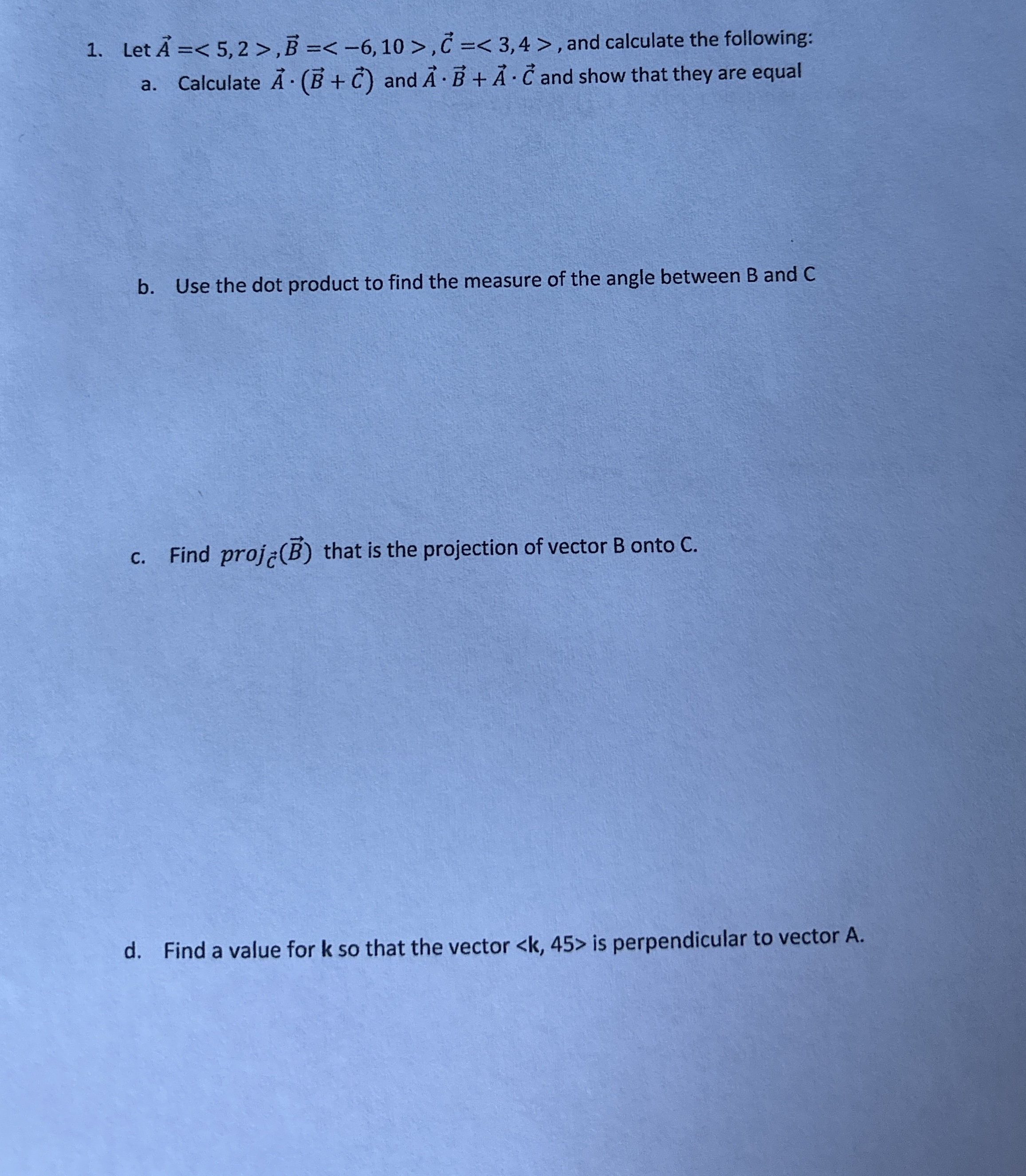 Solved Let vec(A)= ,vec(B)= ,vec(C)= , ﻿and | Chegg.com