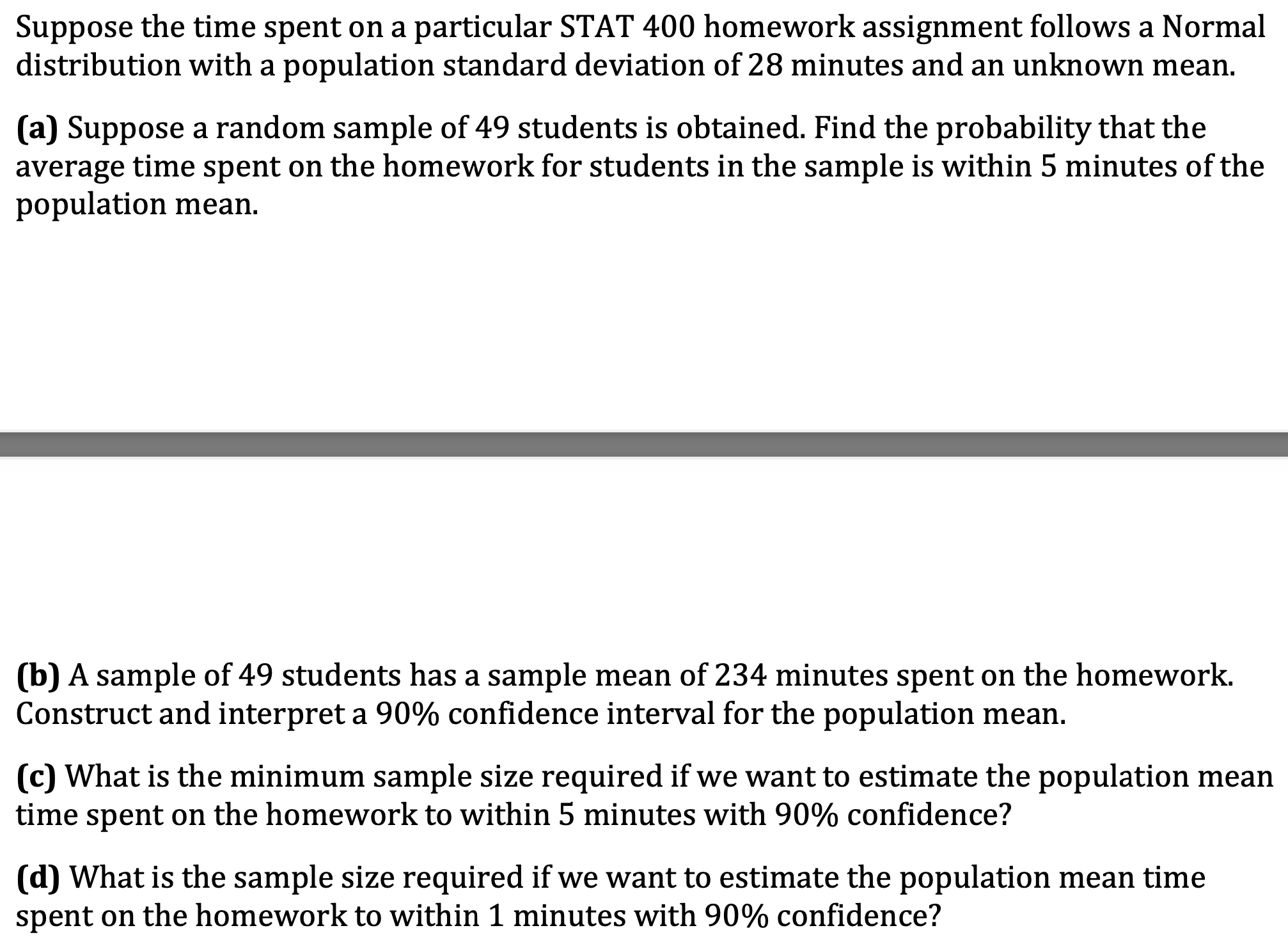 Solved by an EXPERT Suppose the time spent on a particular STAT 400 | Chegg.com