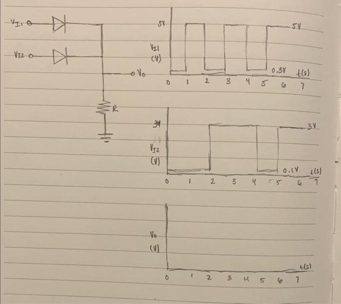 Solved For this given circuit, the two input signal VI1 and | Chegg.com