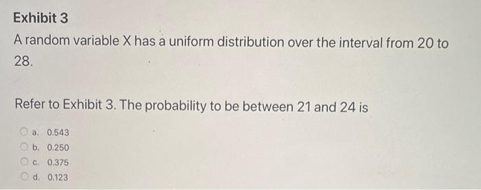 Solved A random variable X has a uniform distribution over | Chegg.com