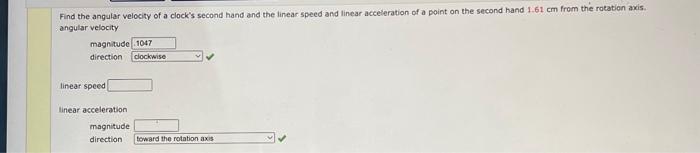 Solved Find the angular velocity of a clock's second hand | Chegg.com