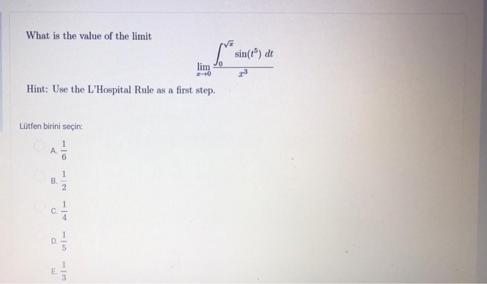 Solved MATH 1851 ŞB: 1 ÖRGÜN Calculus I Mühendislik | Chegg.com