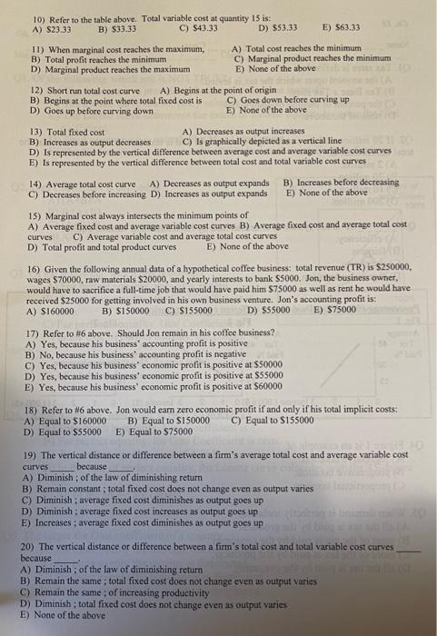 Solved 1) Marginal Product (MP) or marginal physical product | Chegg.com