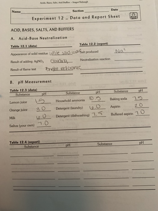 Acids, Bases, Salts, And Buffers - Seager/Slabaugh | Chegg.com