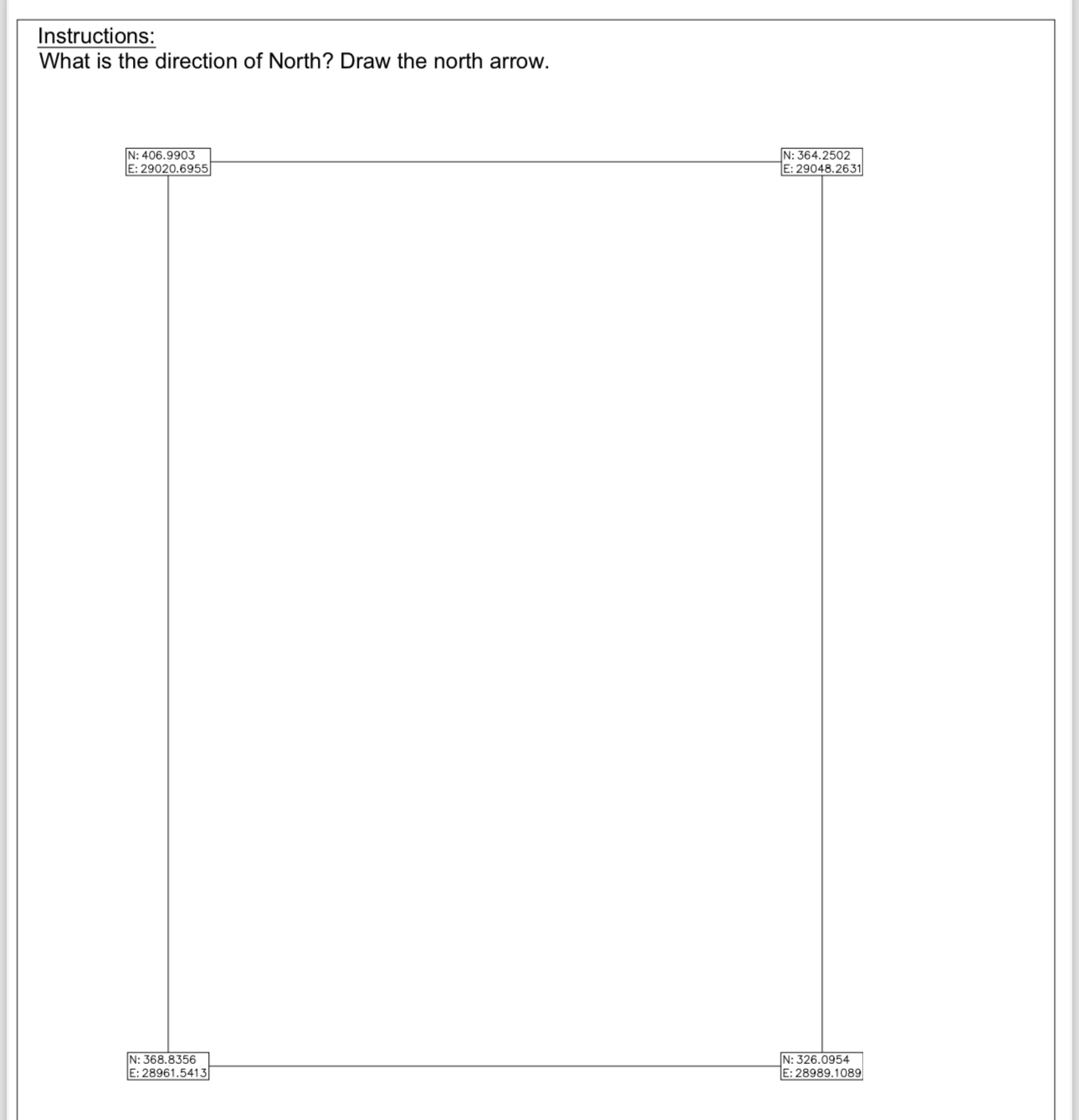 Solved Instructions:What is the direction of North? Draw the | Chegg.com