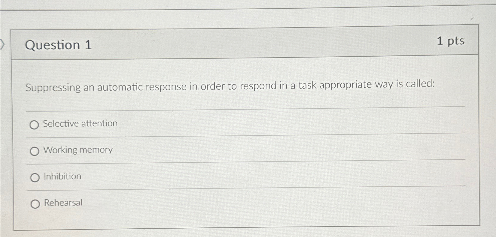 Solved Question 11ptsSuppressing an automatic response in | Chegg.com