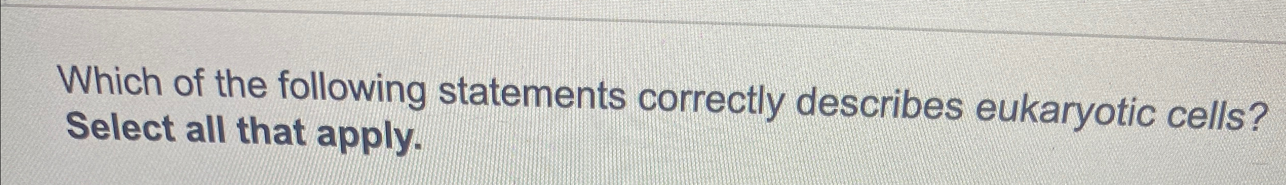 Solved Which of the following statements correctly describes | Chegg.com