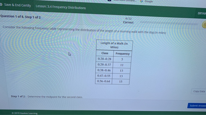 Solved ంgte Save & End Certify Lesson: 3.4 Frequency | Chegg.com