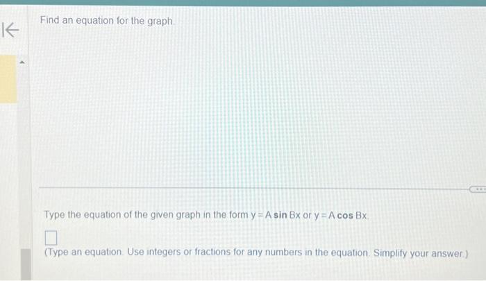 Solved Find an equation for the graph. Type the equation of | Chegg.com