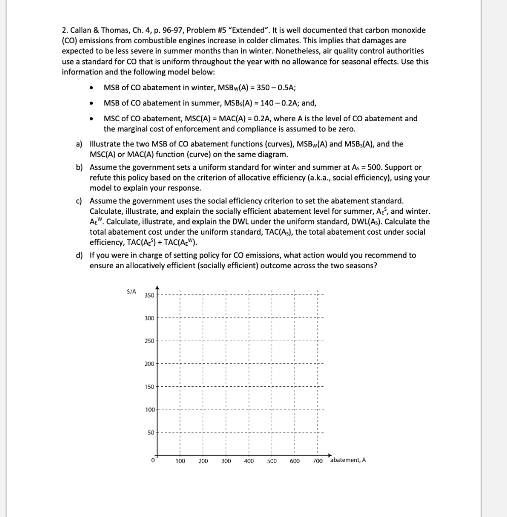 Solved Callan & Thomas, Ch. 4, p. 96-97, ﻿Problem #5 | Chegg.com