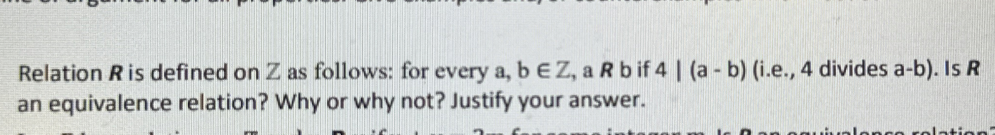 Solved Relation R ﻿is defined on Z ﻿as follows: for every | Chegg.com